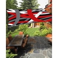 Abstract Art Sun Shade Sail 12'X16' Red White Black Gray Line Modern ...