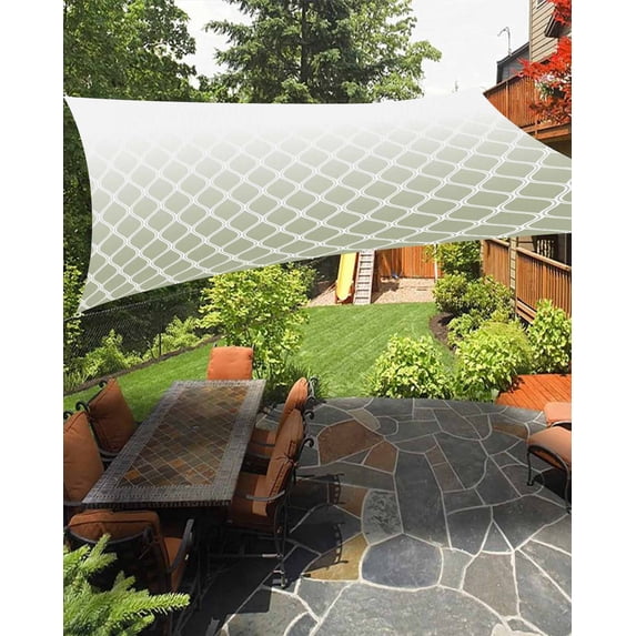 Abstract Art Sun Shade Sail 8'X10' Classic Green Line Gradient ...