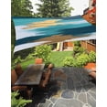 Abstract Art Sun Shade Sail 8'X10' Green Gold Mottled Texture Modern ...