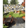 Abstract Art Sun Shade Sail 8'X10' Modern Diamond Patterns Yellow Grey ...
