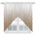 Abstract Art Swag Curtain Valance for Window 2 Panels Classic Brown ...