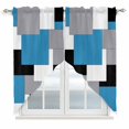 Abstract Art Swag Curtain Valance for Window 2 Panels Patchwork Purple ...