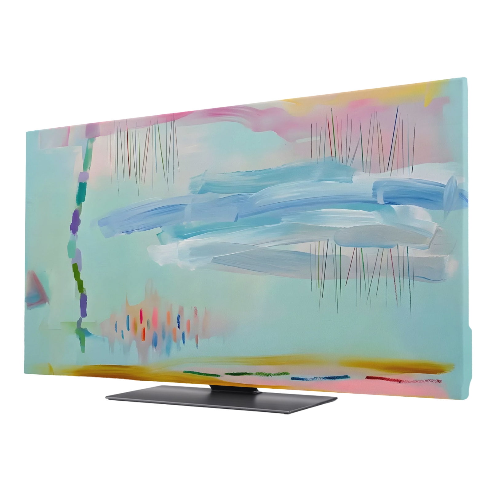 Abstract Art TV Cover for 43 Inch Screen,Stretch Fabric Dustproof TV ...