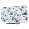 Abstract Art TV Dust Cover 24 Inch, Blue Brown Watercolor Flowers ...