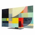 Abstract Art TV Dust Cover 55 Inch, Simple Color Block Collage Art ...