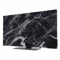 Abstract Art TV Dust Cover 85 Inch, Dark Black Marble Texture Modern ...