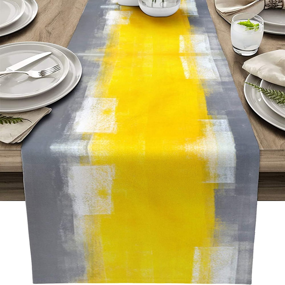 Abstract Art Table Runner Table Decoration for Home Kitchen Dining ...