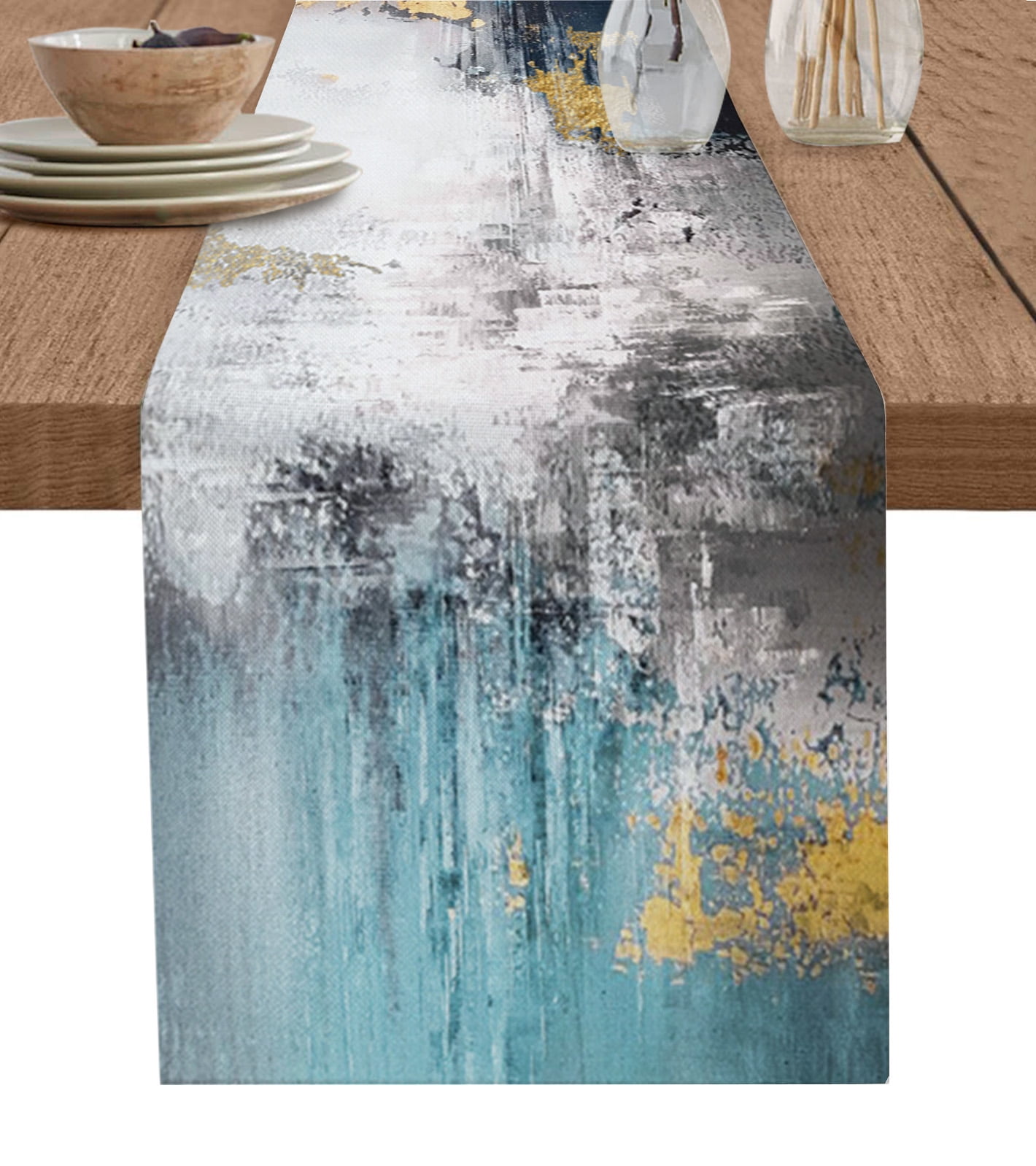 Abstract Art Table Runner ration Home r Dinner Table ration Table r ...
