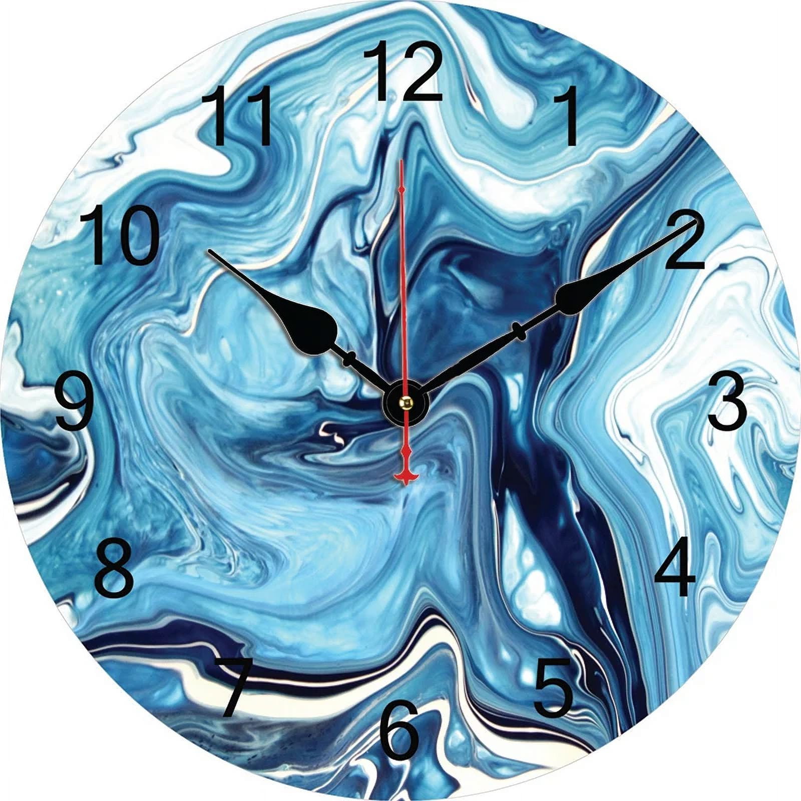 Abstract Art Textures Wall Clock Round Silent Clocks Wall Carfts Art ...