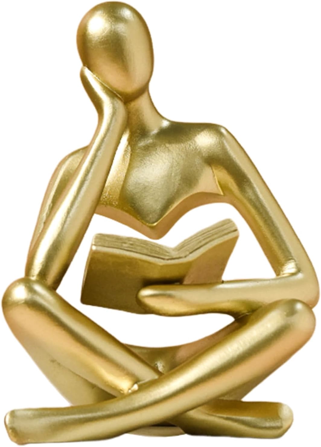 Abstract Art Thinker Statue - Reading Thinker Sculpture Figurine ...