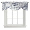 Abstract Art Tie Up Valance Curtains White Dark Gray Marble Texture ...