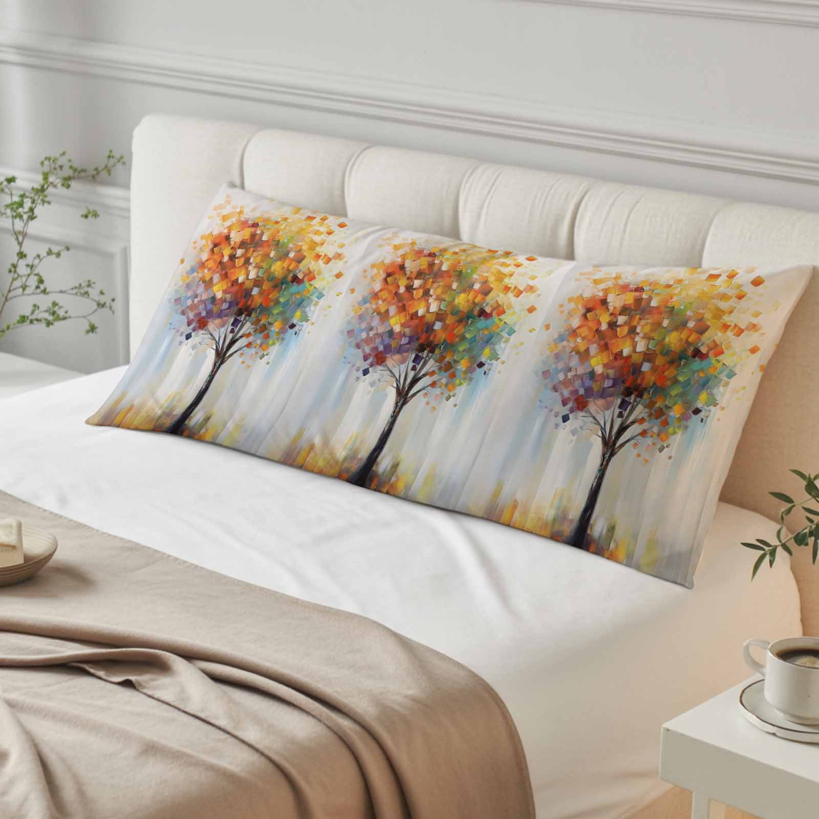 Abstract Art Tree Body Pillow Cover, Pillowcase Protectors with Zipper ...