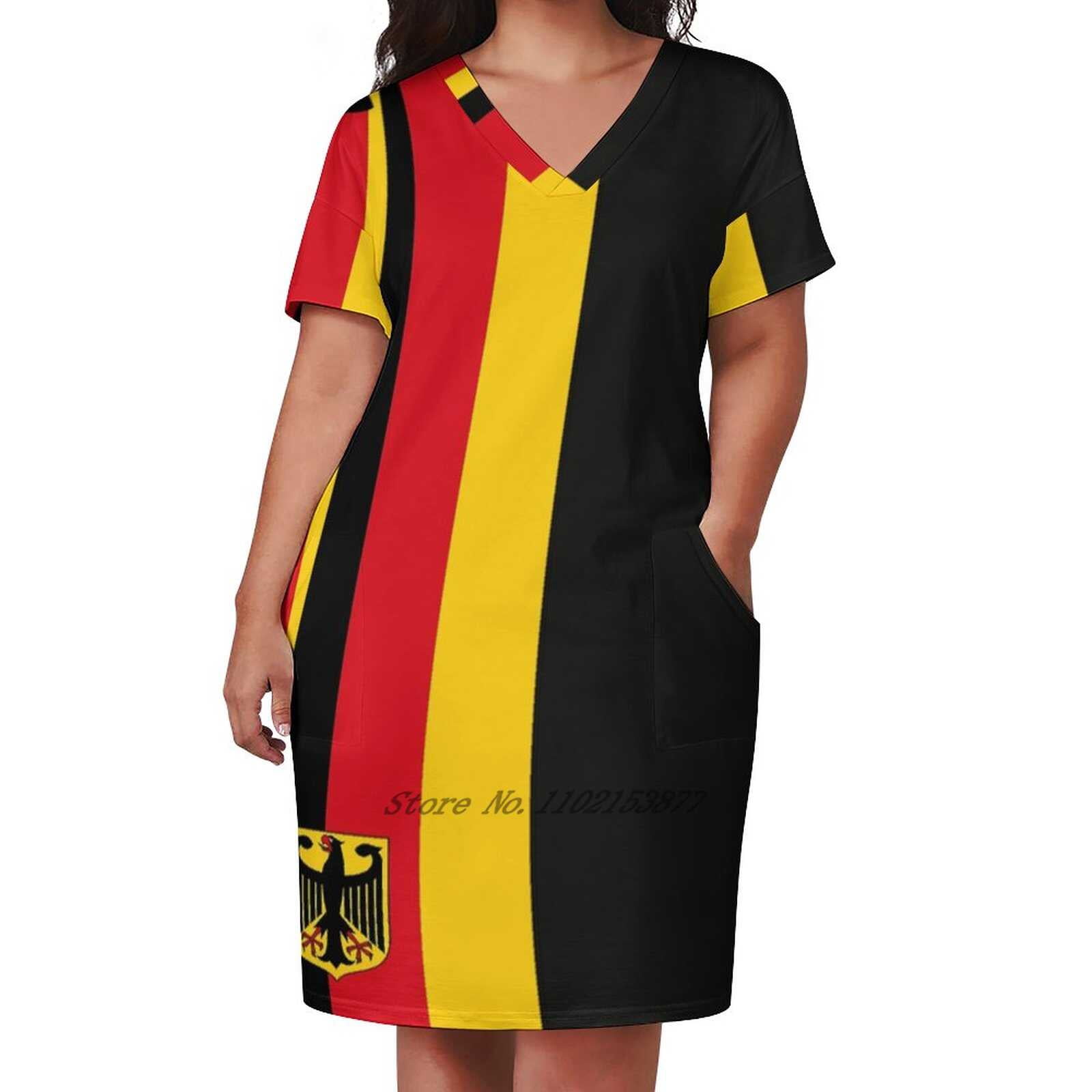 Abstract Art..Two German Flags With German Eagle Loose Pocket Dress ...