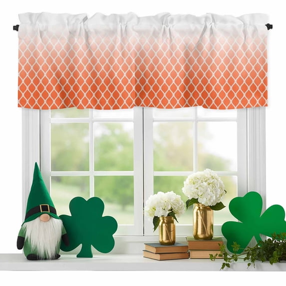 Abstract Art Valances for Windows, Classic Orange Line Gradient ...