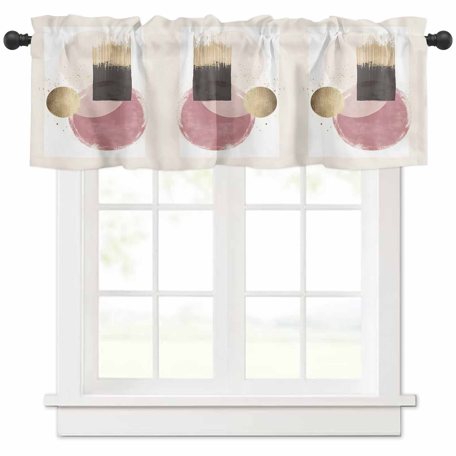 Abstract Art Valances for Windows Farmhouse Kitchen Curtains Valances ...