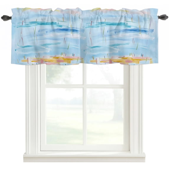 Abstract Art Valances for Windows Farmhouse Kitchen Curtains Valances ...