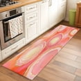 Abstract Art Water Ripple Washable Area Rug 2x6 Pink Marble Pattern Low ...