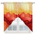 Abstract Art Watercolor Red Sunshine Swag Valances for Windows 36 ...