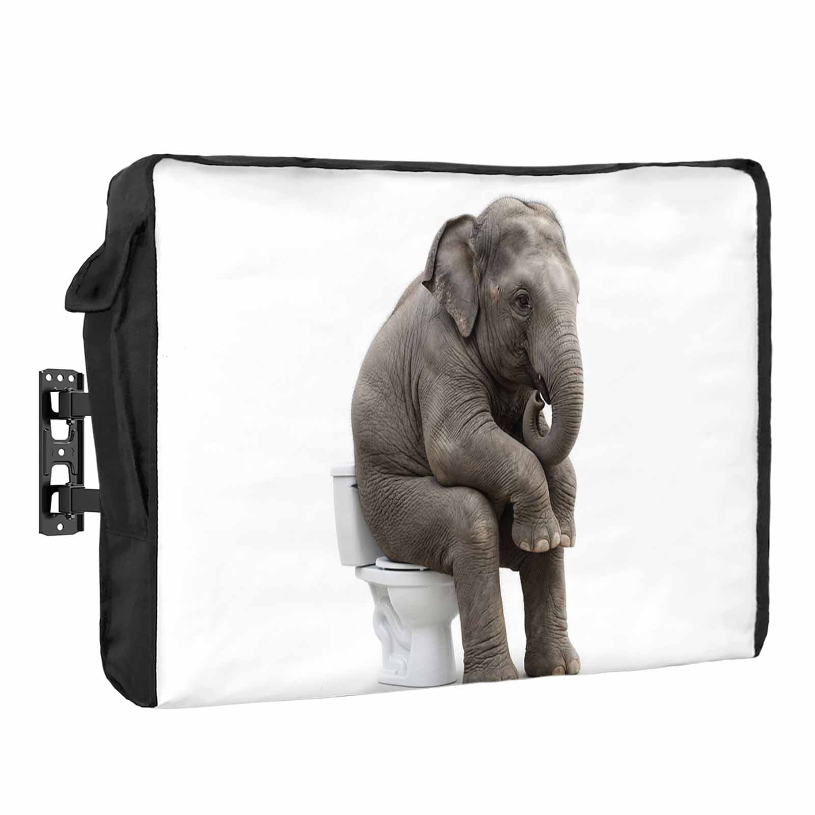 Abstract Art Waterproof Outdoor TV Cover, Funny A Thinking Elephant ...