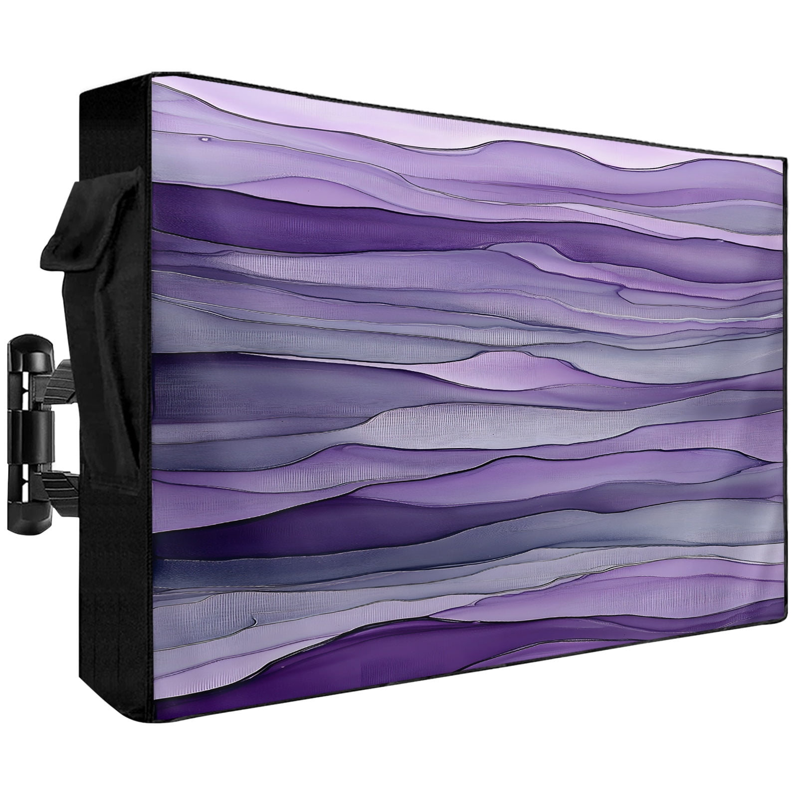 Abstract Art Wave Outdoor TV Cover 48 to 50 inch Watercolor Purple ...