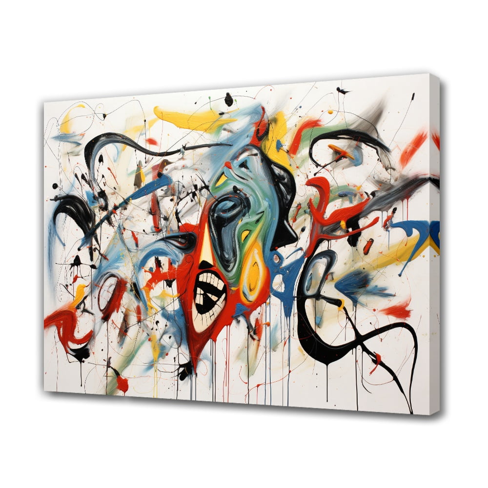 Abstract Artwork Distorted Face Poster Decorative Painting Canvas Wall ...