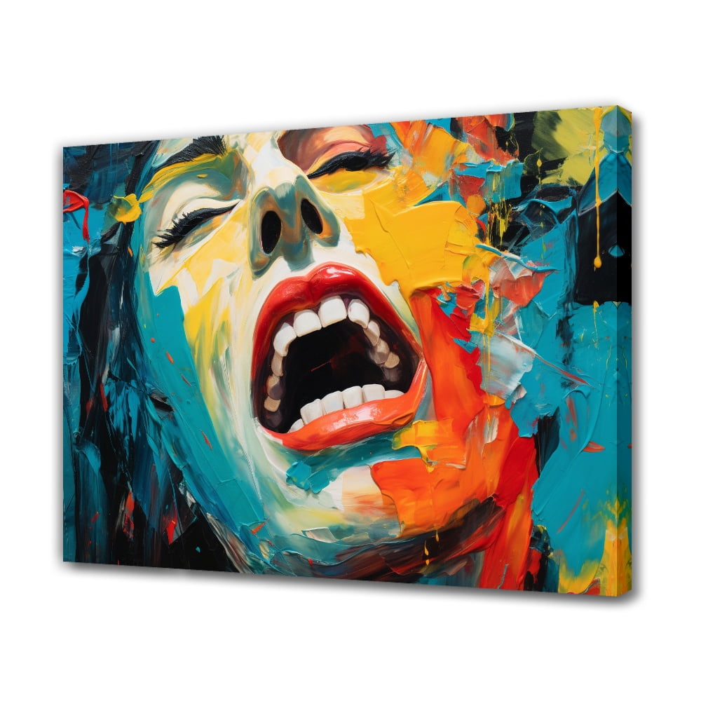 Abstract Artwork Painting Sad Expression Poster Decorative Painting ...