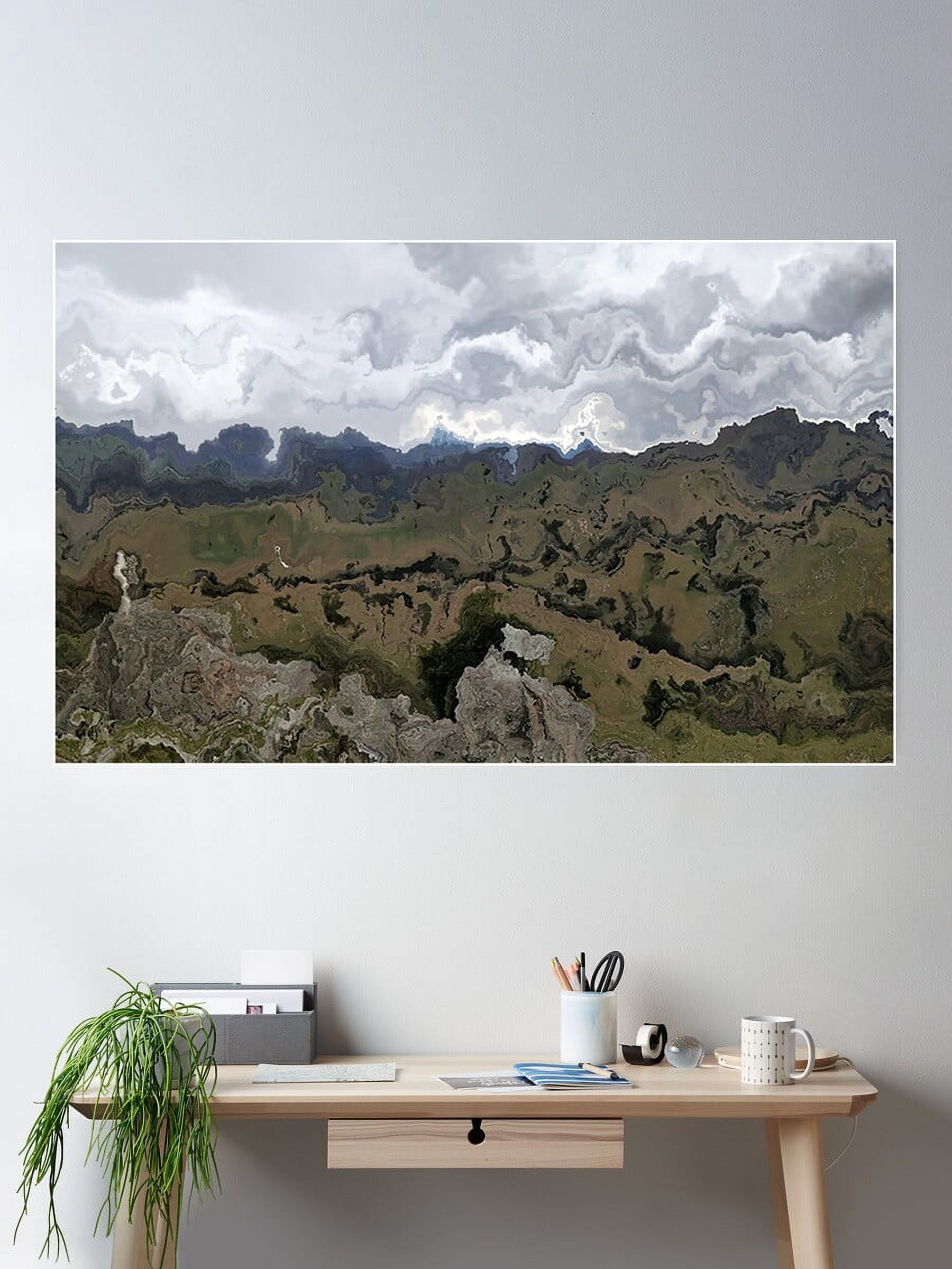 Abstract Australian Landscape Poster Wall Art, Modern Wall Decor For ...