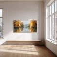 Abstract Autumn Lake Landscape Modern Canvas Paintin Wall Art for ...