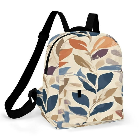 Abstract Autumn Leaf Pattern Small Backpack Cute Mini Backpacks For ...