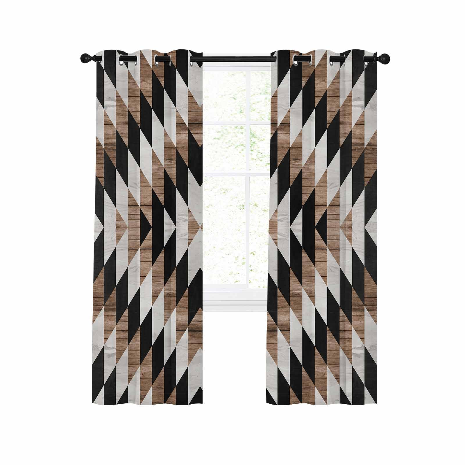Abstract Aztec Blackout Curtains 54 Inches Long for Bedroom, Brown ...