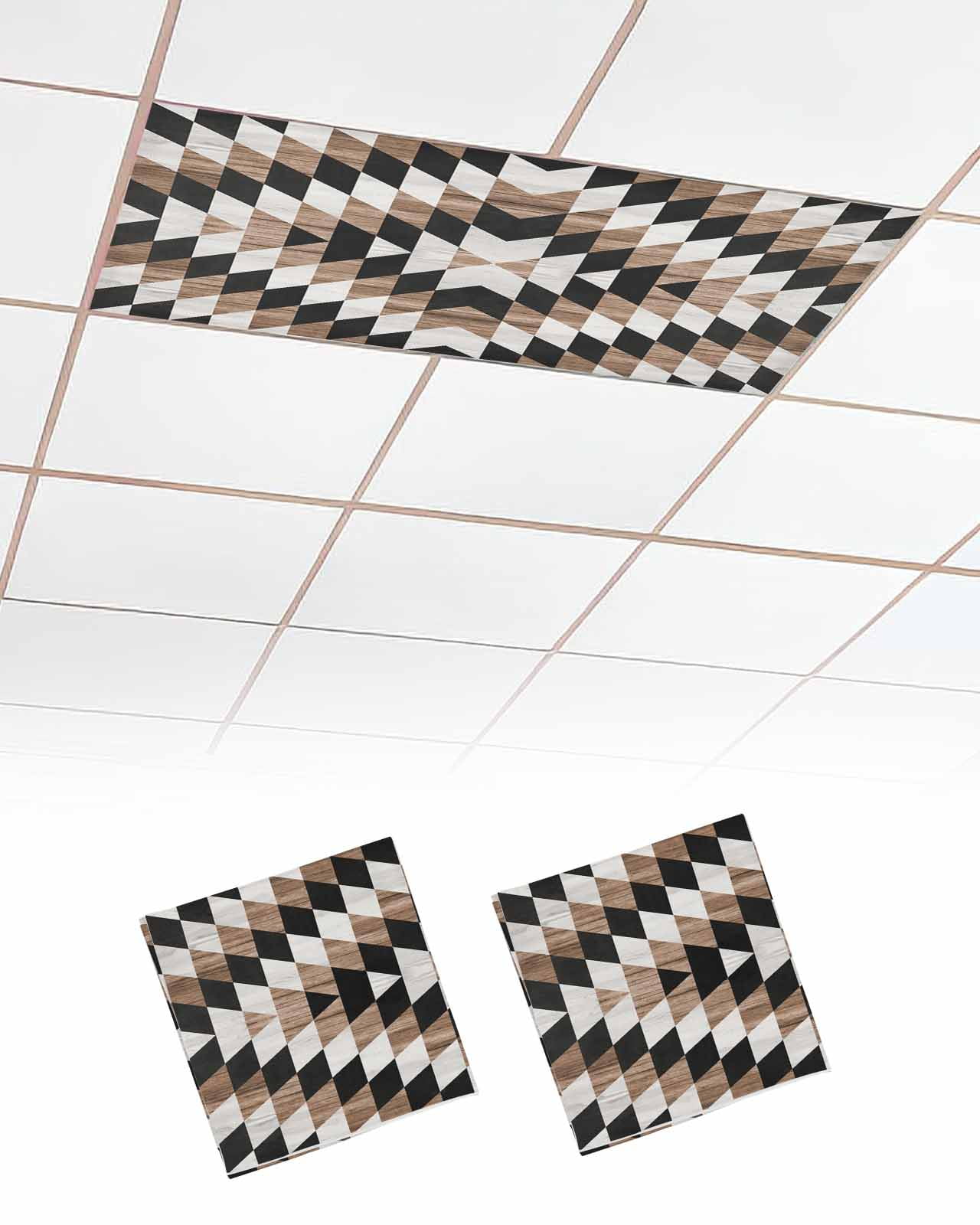 Abstract Aztec Fluorescent Light Covers for Ceiling Lights 4x2 feet,2 ...