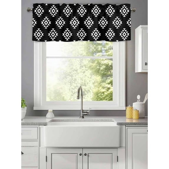 Abstract Aztec Pattern Valances for Windows,Rod Pocket Valance for ...