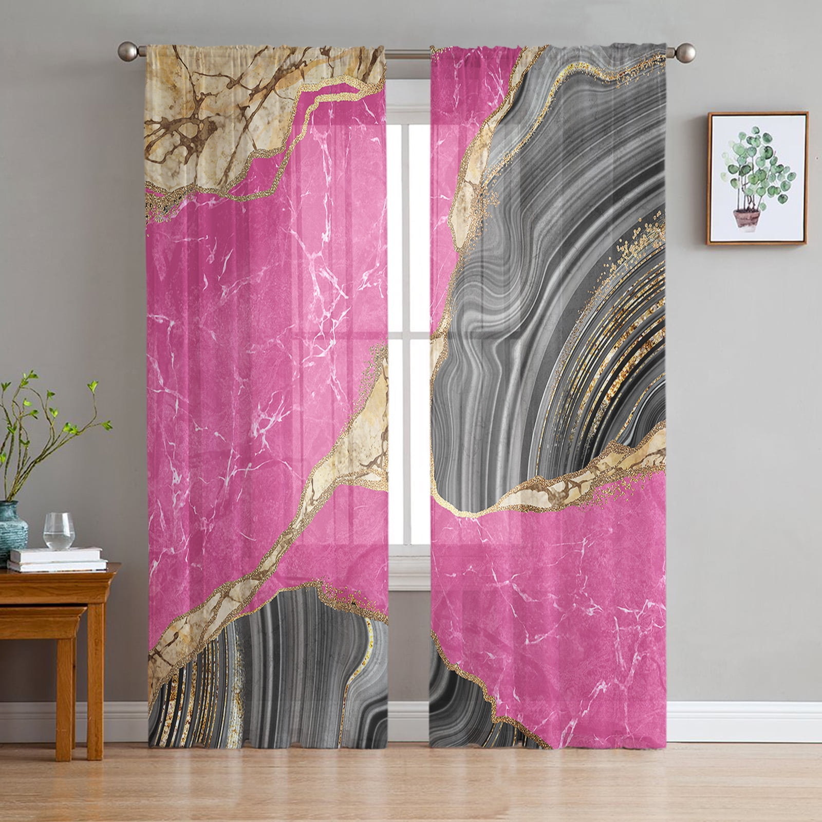 Abstract Background Black Marble Curtain For Living Room Transparent ...