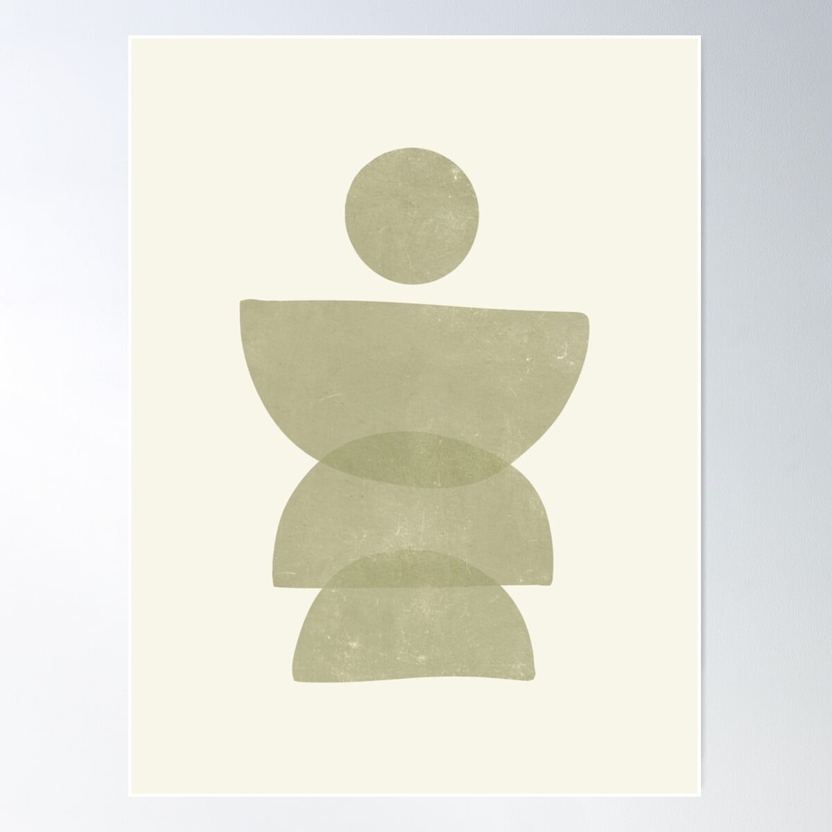 Abstract Balance Shapes In Sage Green Poster Wall Art, Modern Wall ...