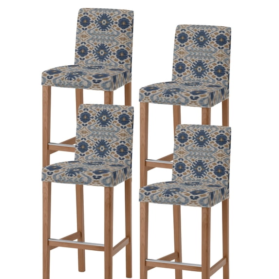 Abstract Bar Stool Covers Set of 4, Contemporary Minimalist Geometric ...