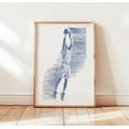 Abstract Basketball Line Art Poster Minimalist Sports Wall Art Blue ...