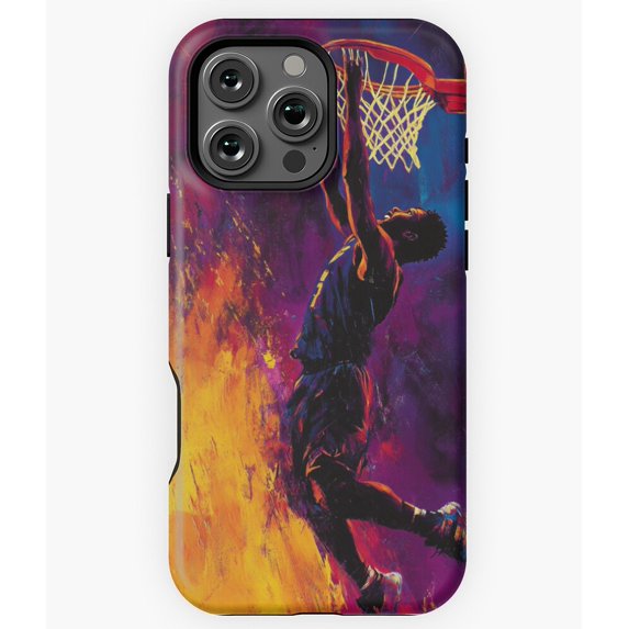 Abstract Basketball Player Dunking Art M07005 Phone case for iPhone 11 ...