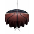 Abstract Basketball Round Outdoor Tablecloth with Umbrella Hole Match ...