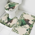 Abstract Bathroom Rugs Set Women, Head Scarves Green Eucalyptus Leaf ...