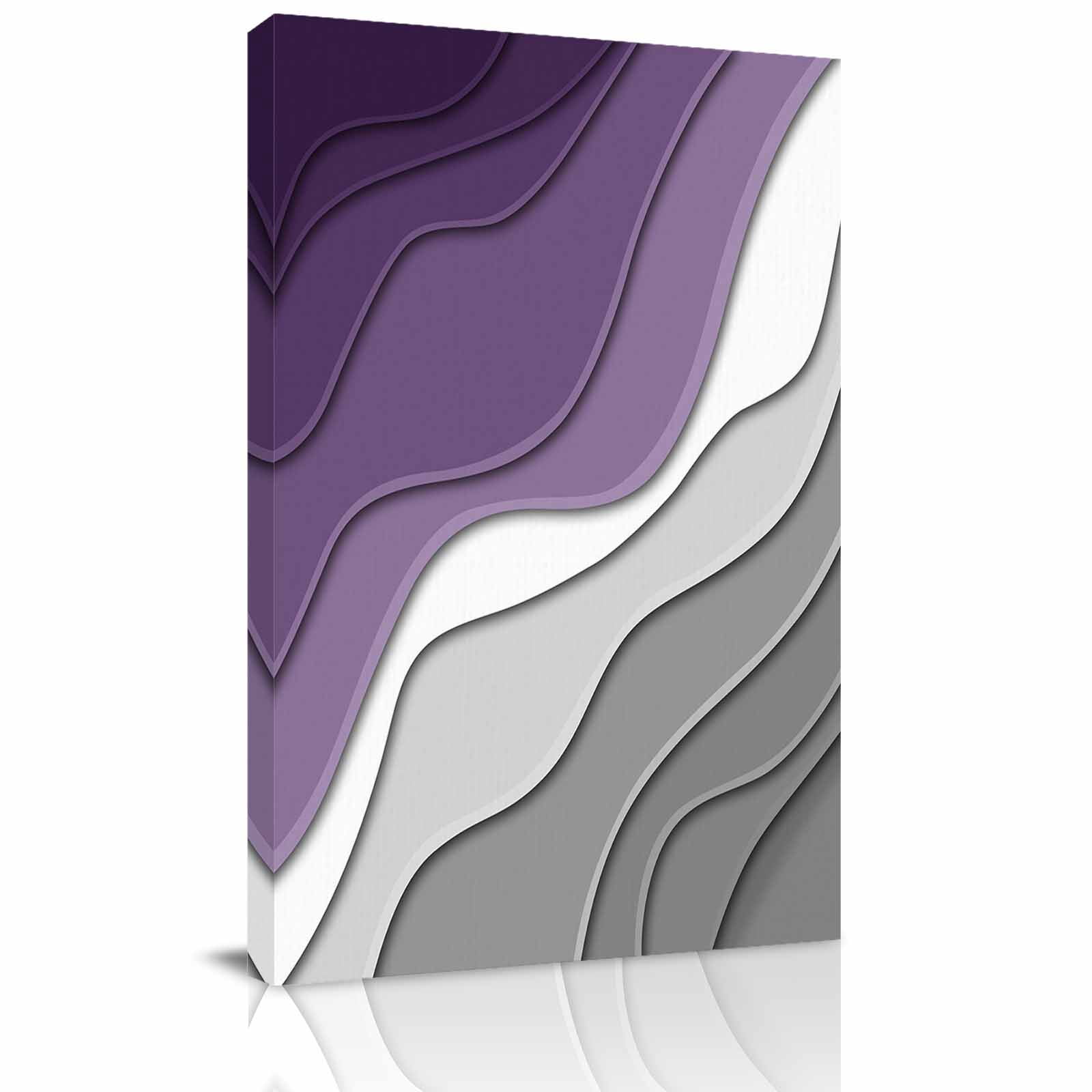 Abstract Beach Canvas Wall Art for Living Room, Aesthetic Grey to ...