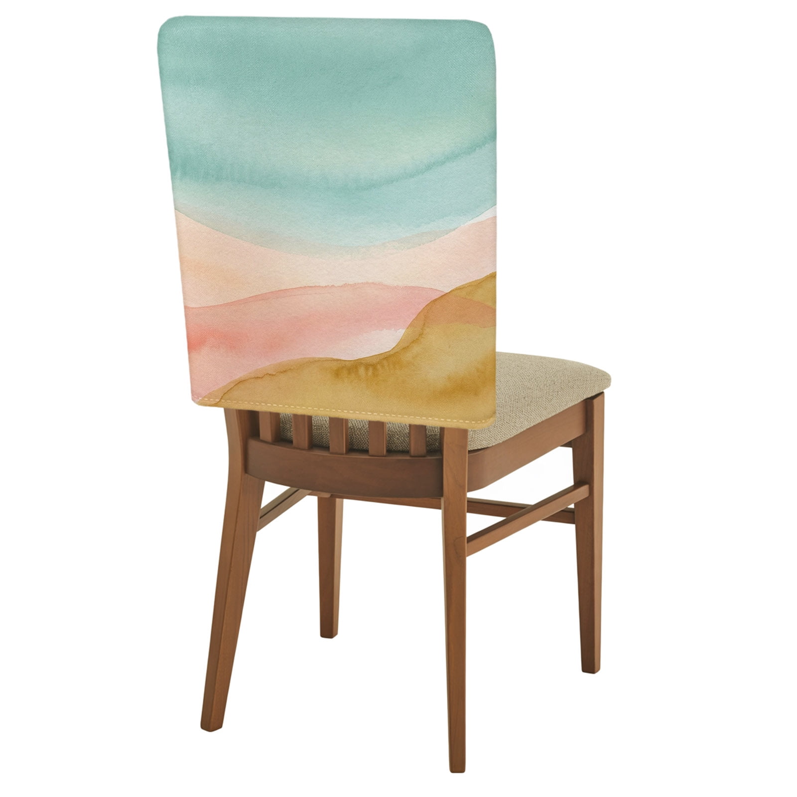 Abstract Beach Chair Back Covers Set of 4 Watercolor Teal Pink Brown ...