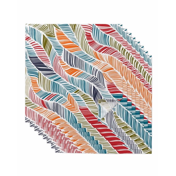 Abstract Beach Cloth Napkins Set of 8 Reusable Dinner Napkins, Summer ...