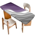 Abstract Beach Fitted Rectangle Tablecloth 32" x 96" Aesthetic Grey to ...