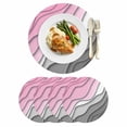 Abstract Beach Leather Placemats Set of 4, 12 Inch, Aesthetic Grey to ...
