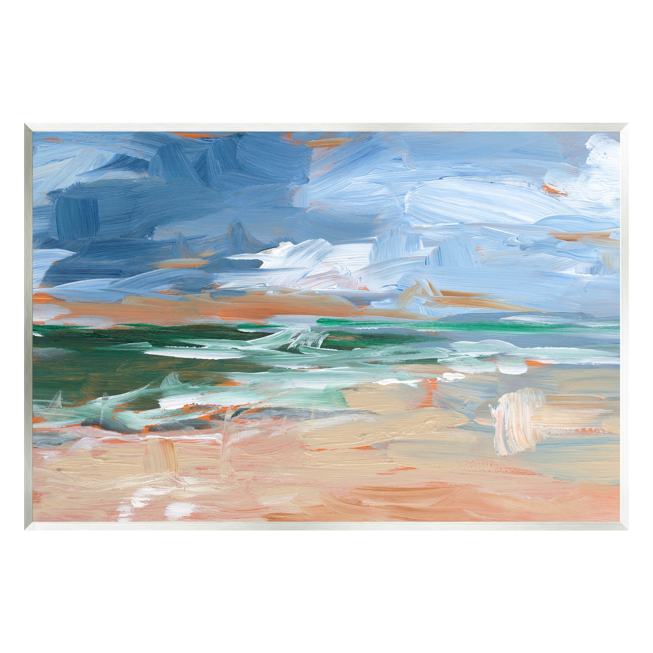 Stupell Industries Abstract Beach Nautical Landscape Unframed Wall Art ...