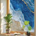 Abstract Beach Ocean Wave Window Privacy Film, Rainbow Film Decorative ...