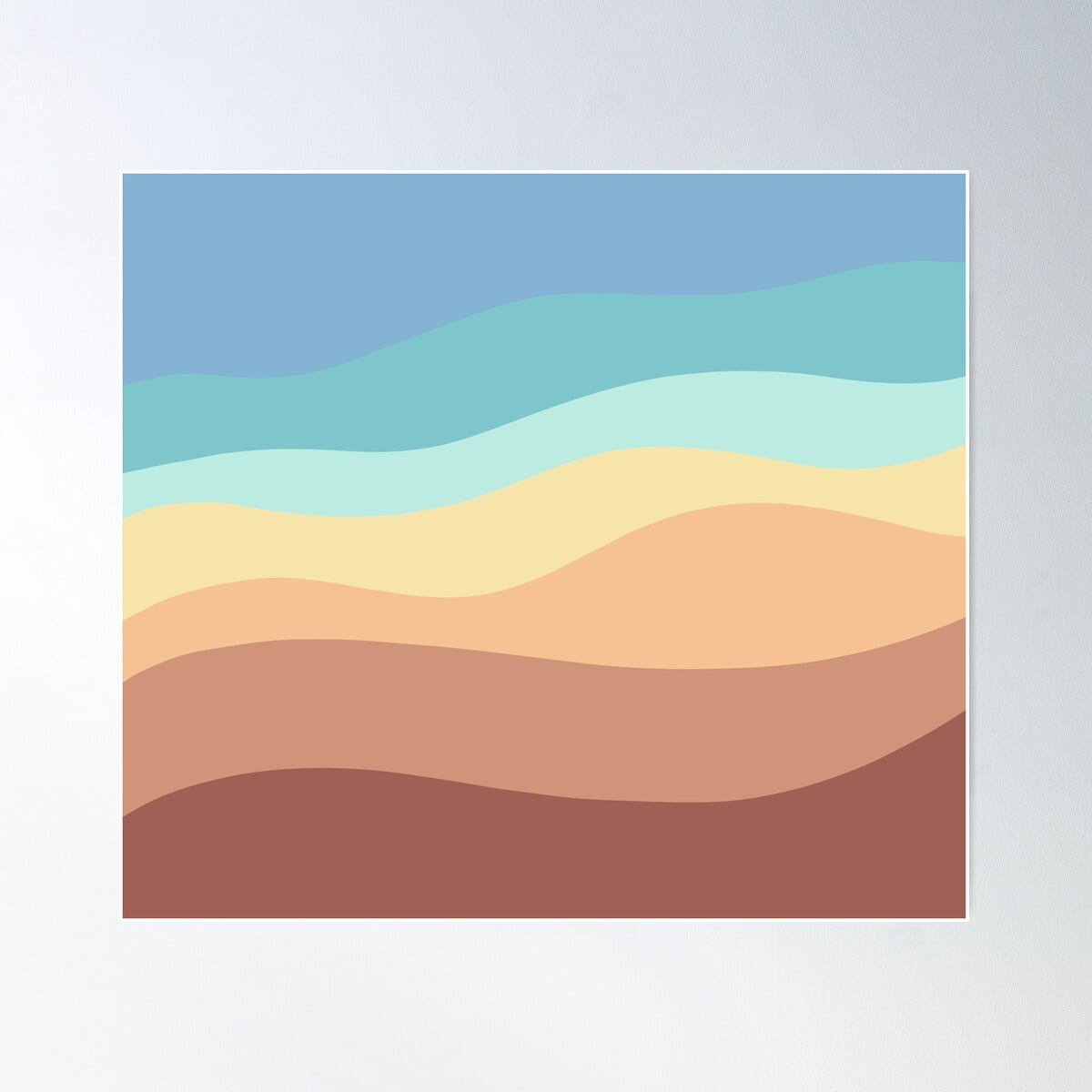 Abstract Beach Poster Wall Art Modern Wall Decor For Living Room ...