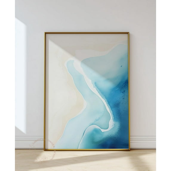 Abstract Beach Print, Minimalist Coastal Wall Art Home Decor #2575 ...