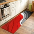 Abstract Beach Runner Rugs 2x6 ft Aesthetic Grey to Red Gradient ...