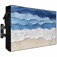 Abstract Beach Wave Outdoor TV Cover 60 to 65 inch Watercolor Blue ...